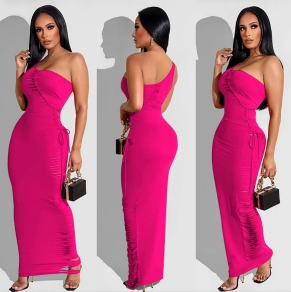 Dresses | Cut Out One Shoulder Maxi Dress | Poshmark
